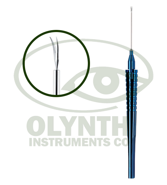 Vitreoretinal Long Curved Scissors 25G - Olynth Instruments